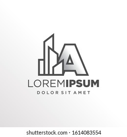 Initial Letter Buildings Logo Design Stock Vector (Royalty Free ...
