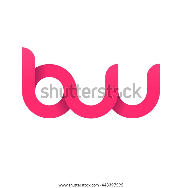 Initial Letter Bw Modern Linked Circle Stock Vector (Royalty Free ...