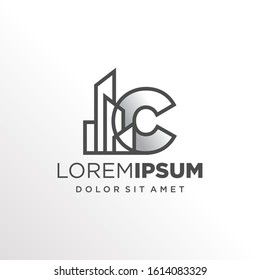 Initial Letter C Buildings Logo Design Stock Vector (Royalty Free ...