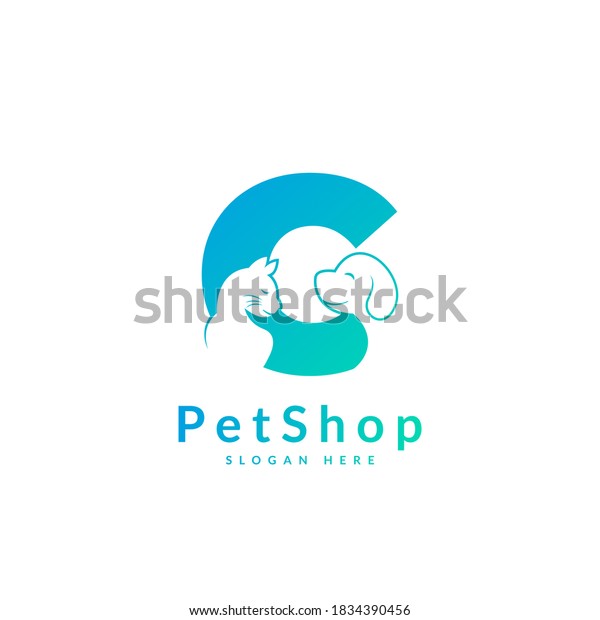 Initial Letter C Pet Logo Design Stock Vector (Royalty Free) 1834390456 ...