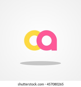 Initial Letter Ca Oa Lowercase Logo Stock Vector (Royalty Free ...
