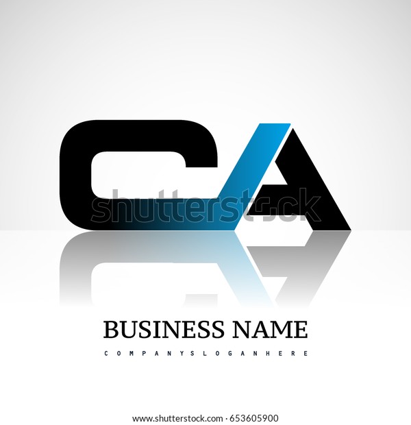 Initial Letter Ca Uppercase Modern Simple Stock Vector (Royalty Free ...