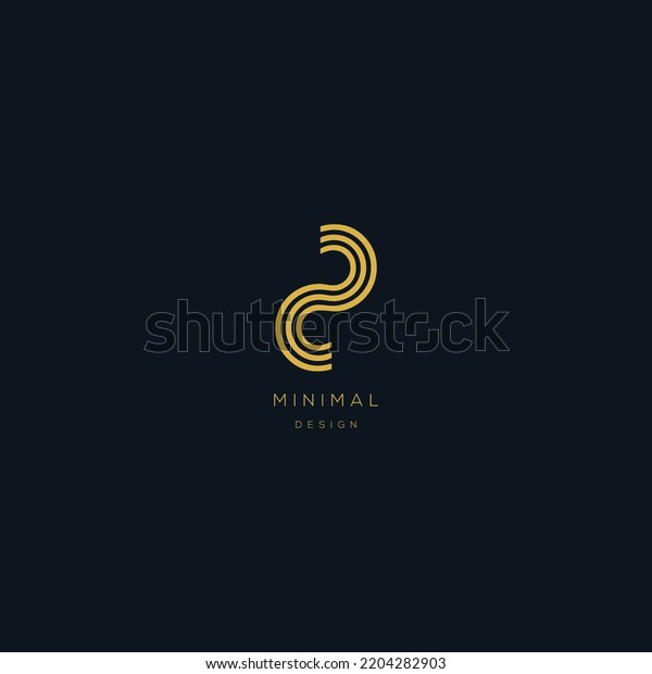 Initial Letter Cc Alphabet Minimal Vector Stock Vector (Royalty Free ...