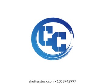 Letter E Pixel Logo Blue Color Stock Vector (Royalty Free) 1674208513 ...