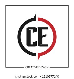 Initial Letter Ce Logo Template Design Stock Vector (Royalty Free ...