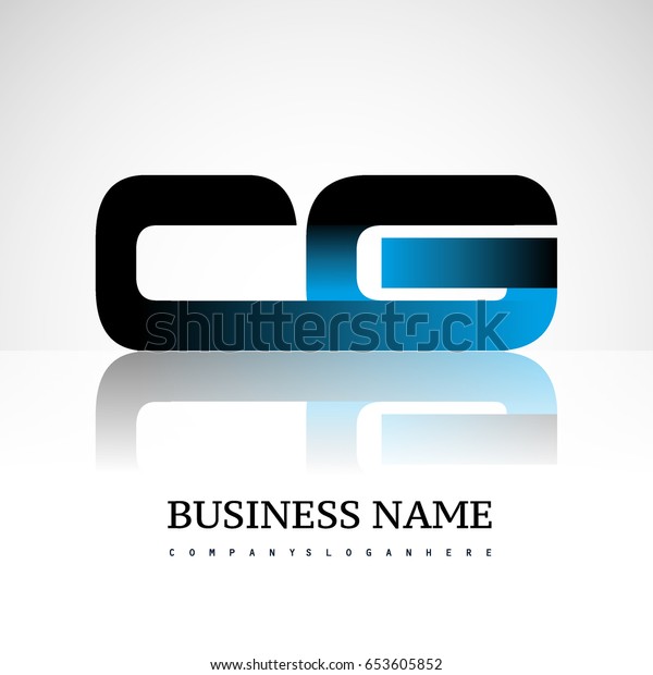 Initial Letter Cg Uppercase Modern Simple Stock Vector (Royalty Free ...