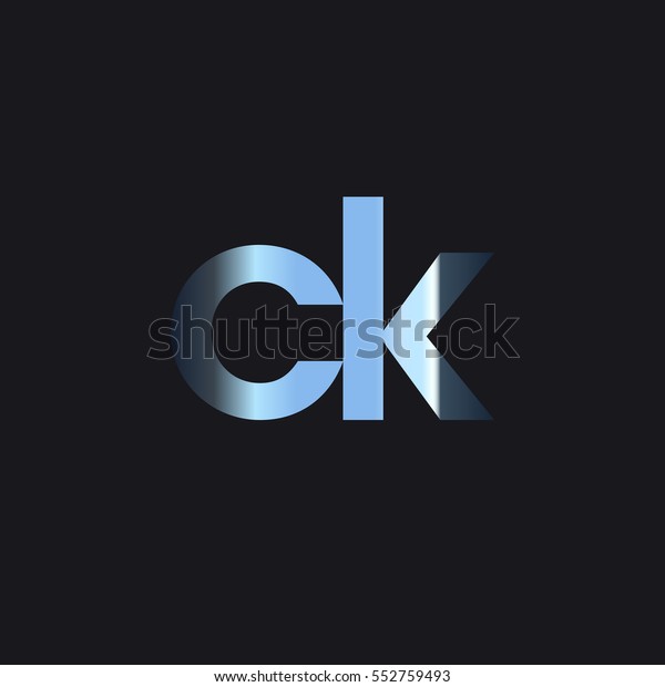 Initial Letter Ck Chrome Dark Background Stock Vector (Royalty Free ...
