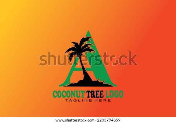 Initial Letter Coconut Tree Logo Stock Vector (Royalty Free) 2203794359 ...