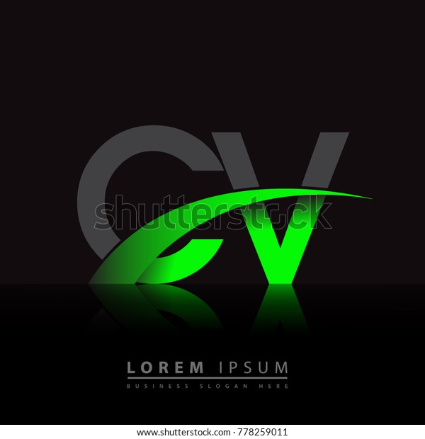 Initial Letter Cv Logotype Company Name Stock Vector (Royalty Free ...