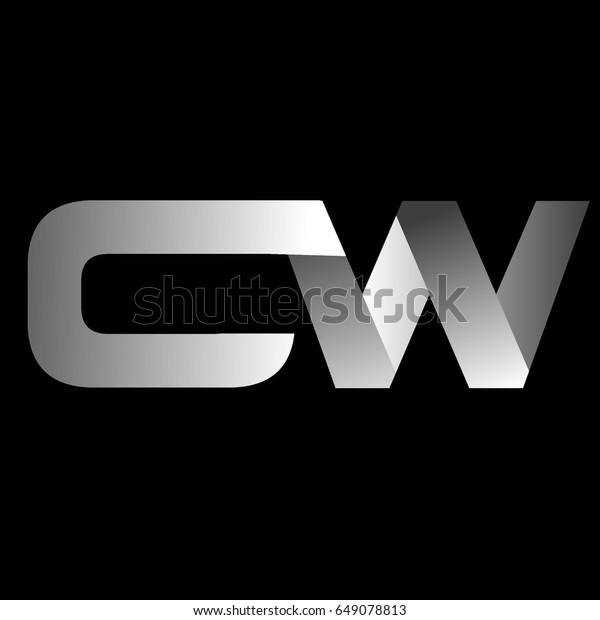 Initial Letter Cw Uppercase Modern Simple Stock Vector (Royalty Free ...