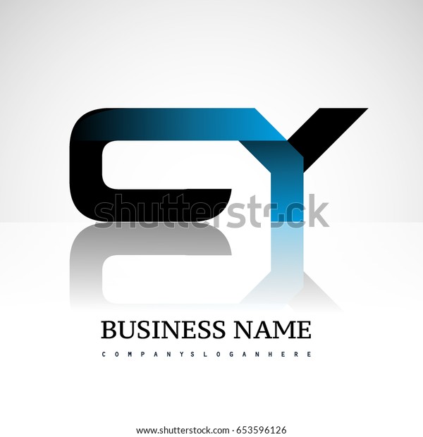 Initial Letter Cy Uppercase Modern Simple Stock Vector (Royalty Free ...