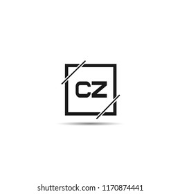 Initial Letter Cz Logo Template Design Stock Vector (Royalty Free ...