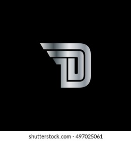 Initial Letter D Design Logo Silver Stock Vector (Royalty Free ...