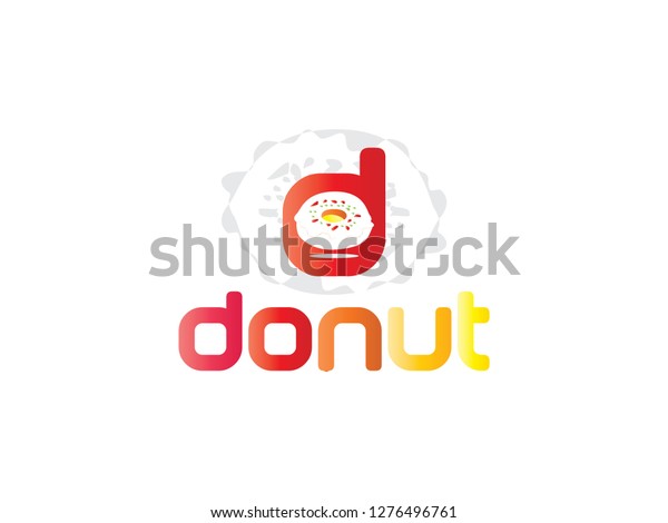 Initial Letter D Donut Isolated On Stock Vector (Royalty Free ...