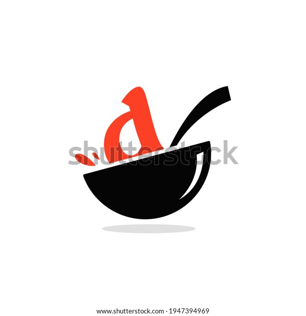Initial Letter D Food Logo Design Stock Vector (Royalty Free ...