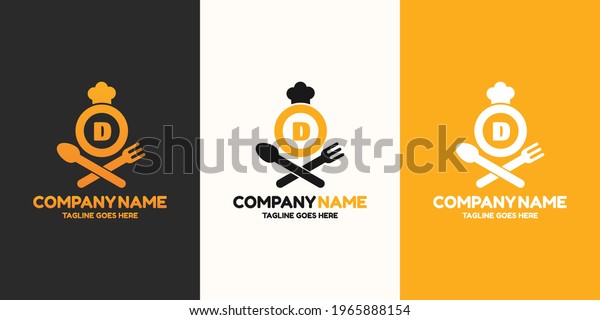 Initial Letter D Food Logo Design Stock Vector (Royalty Free) 1965888154