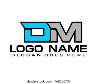 Initial Letter D M Logo Template Stock Vector (Royalty Free) 768236737 ...