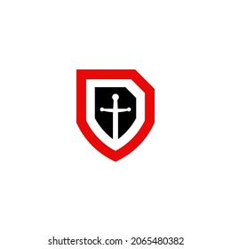 Initial Letter D Sword Logo Design Stock Vector (Royalty Free ...