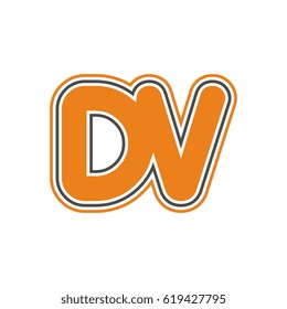 Initial Letter D V Dv Monogram Stock Vector (Royalty Free) 619427795 ...