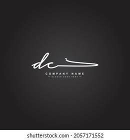 Initial Letter Dc Logo Handwritten Signature Stock Vector (Royalty Free ...