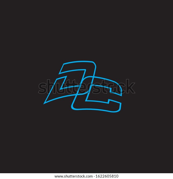 Initial Letter Dc Neon Glows Effect Stock Vector (Royalty Free ...