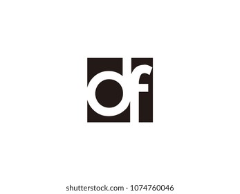 Initial Letter Df Lowercase Logo Black Stock Vector (Royalty Free ...