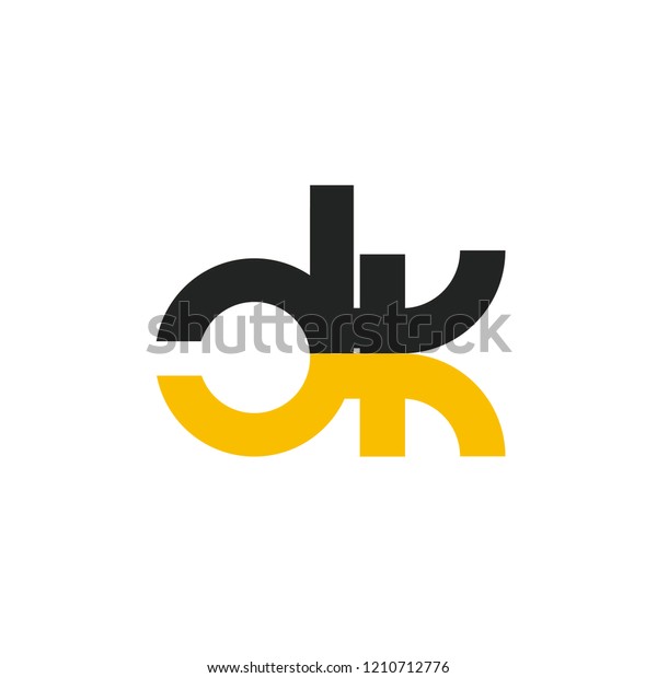 Initial Letter Dk Lowercase Logo Design Stock Vector (Royalty Free ...