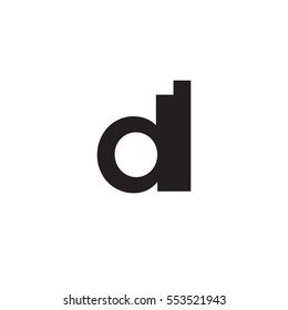 Initial Letter Dl Black White Logo Stock Vector (Royalty Free ...