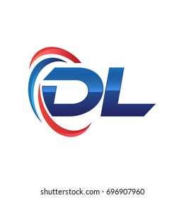 Initial Letter Dl Logo Swoosh Red Stock Vector (Royalty Free) 696907960 ...