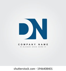 Initial Letter Dn Logo Minimal Vector Stock Vector (Royalty Free ...