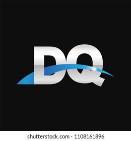Initial Letter Dq Overlapping Movement Swoosh Stock Vector (Royalty ...