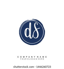 Initial Letter Ds Beautiful Handwriting Logo Stock Vector (Royalty Free ...