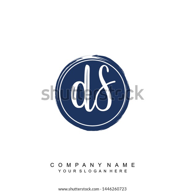 Initial Letter Ds Beautiful Handwriting Logo Stock Vector (Royalty Free ...
