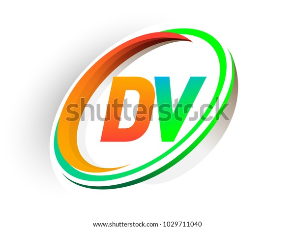 Initial Letter Dv Logotype Company Name Stock Vector (Royalty Free ...