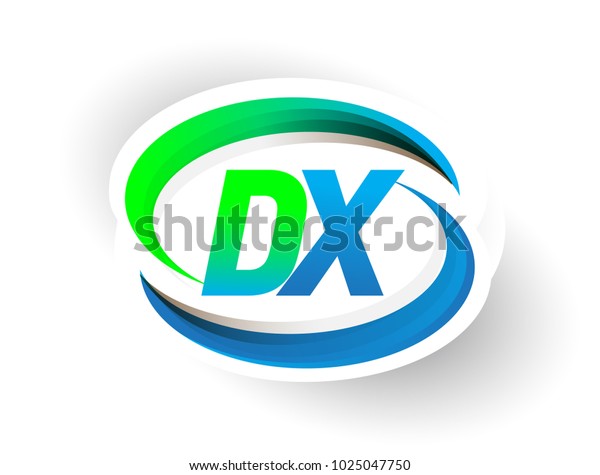Initial Letter Dx Logotype Company Name Stock Vector (Royalty Free ...