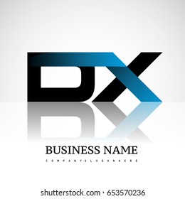 Initial Letter Dx Uppercase Modern Simple Stock Vector (Royalty Free ...