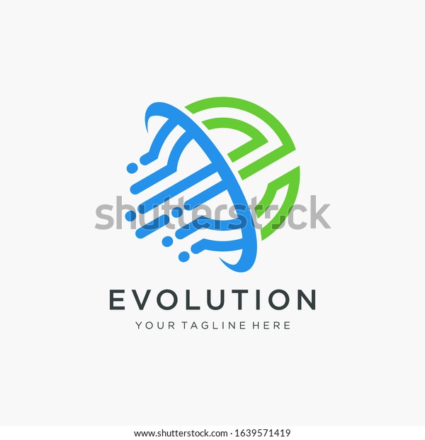 Initial Letter E Motion Logo Design Stock Vector (Royalty Free ...