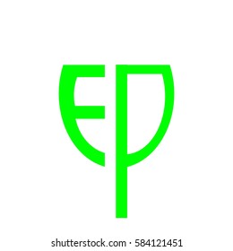 Initial Letter Edp Green Color Logo Stock Vector (Royalty Free ...