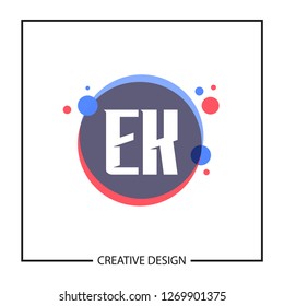 Initial Letter Ek Logo Template Design Stock Vector (Royalty Free ...