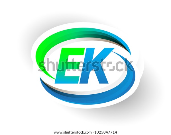 Initial Letter Ek Logotype Company Name Stock Vector (Royalty Free ...