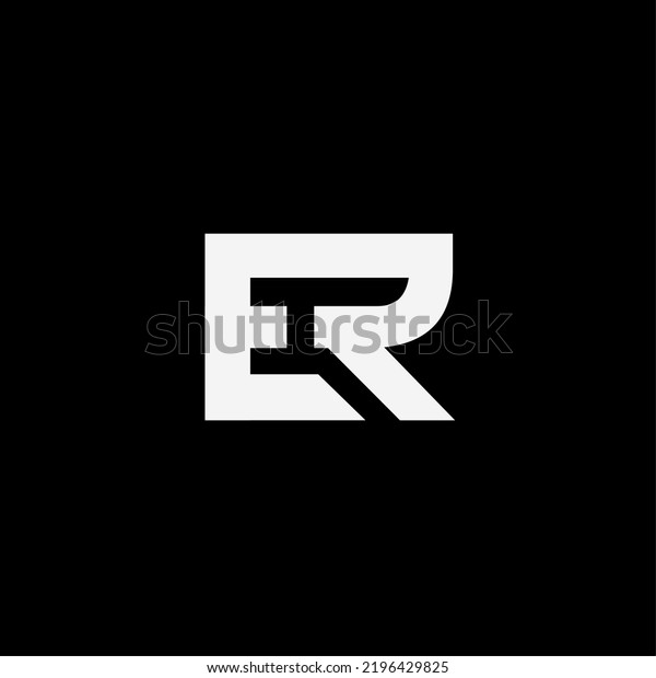 Initial Letter Er Monogram Logo Template Stock Vector (Royalty Free ...