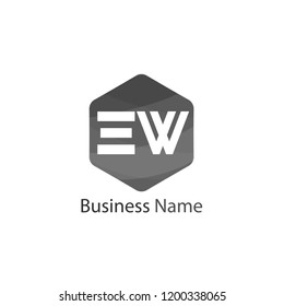 Initial Letter Ew Logo Template Design Stock Vector (Royalty Free ...