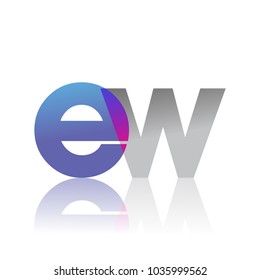 Initial Letter Ew Lowercase Overlap Logo Stock Vector (Royalty Free ...