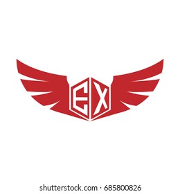 Initial Letter Ex Logo Hexagonal Shape: vector de stock (libre de ...