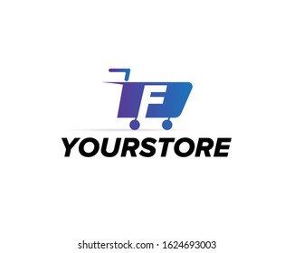82 F letter shop cart logo Images, Stock Photos & Vectors | Shutterstock