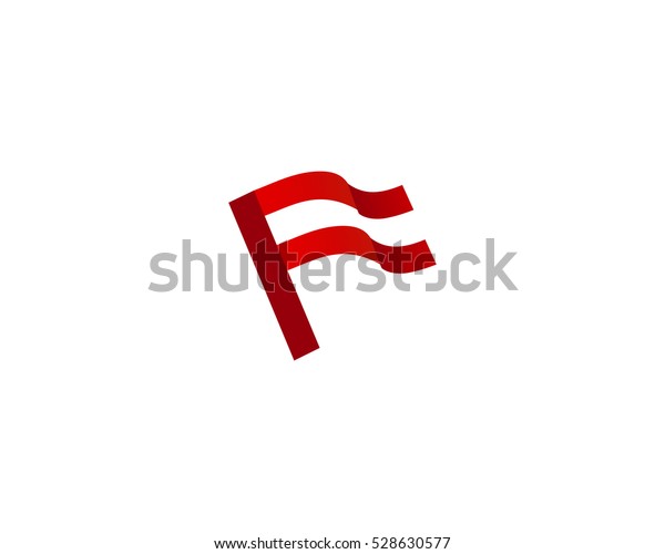 Initial Letter F Flag Logo Design Stock Vector (Royalty Free) 528630577 ...