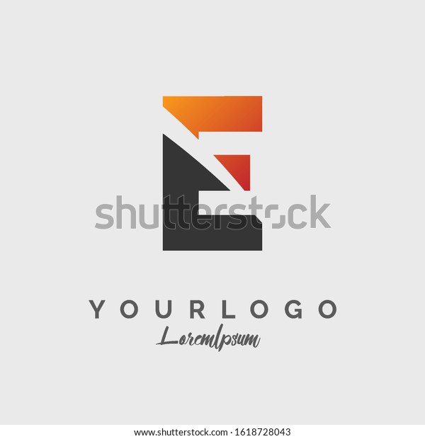 Initial Letter F Logo Design Cut Stock Vector (Royalty Free) 1618728043 ...