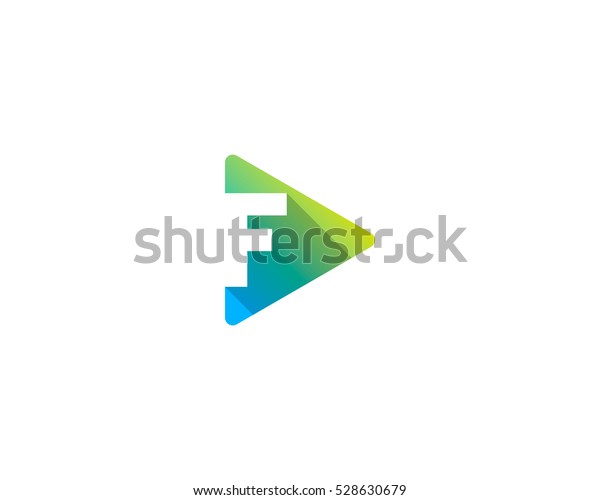 Initial Letter F Play Logo Design Stock Vector (Royalty Free) 528630679 ...