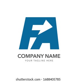 Initial Letter Fa Logo Design Vector Stock Vector (Royalty Free ...