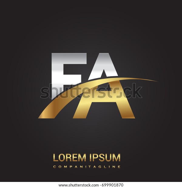 Initial Letter Fa Logotype Company Name Stock Vector (Royalty Free ...